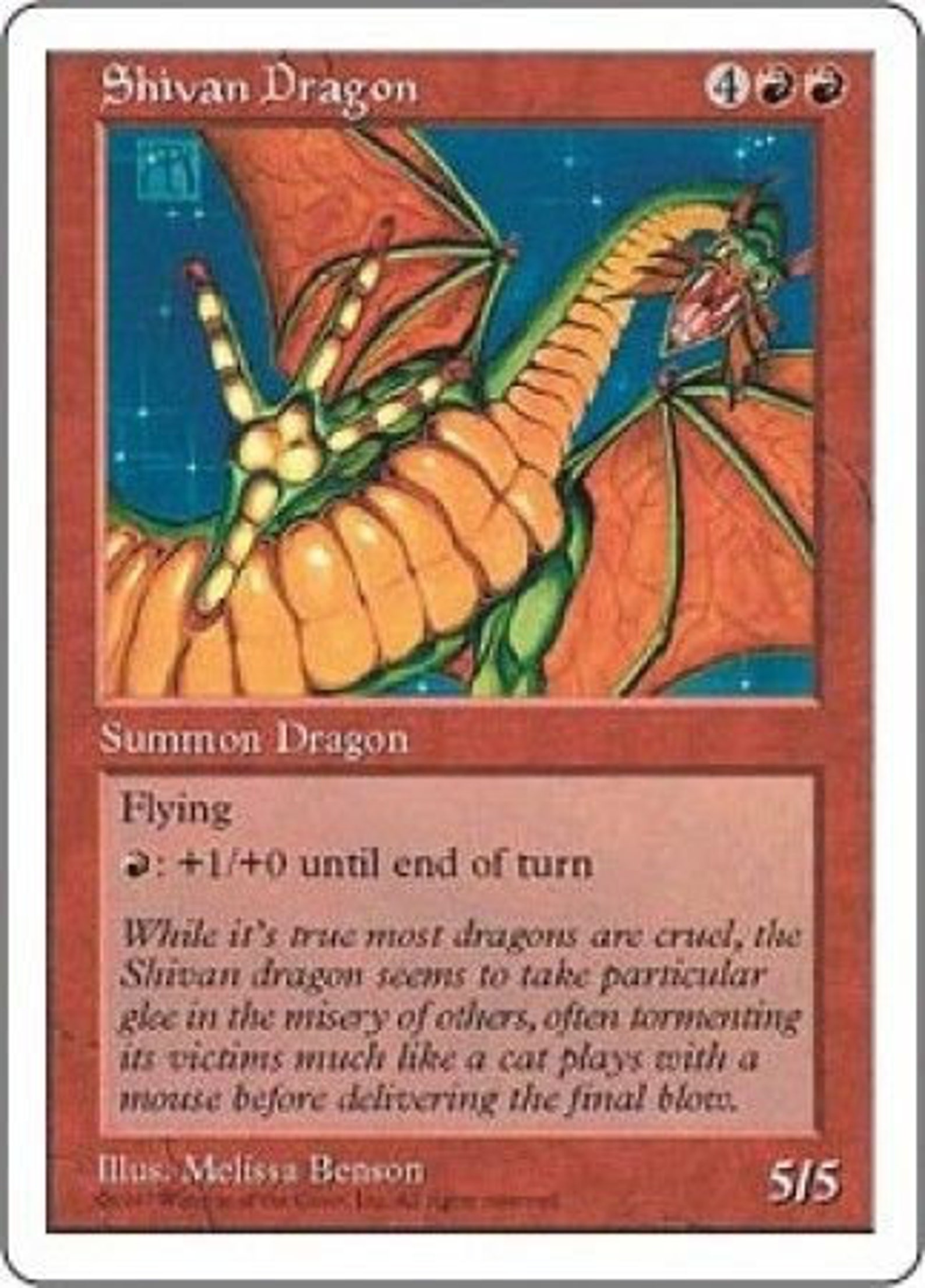 Shivan Dragon MTG 5th Edition Magic Cards Singles | Etsy