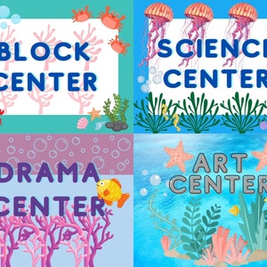 Ten Preschool Center Signs Under the Sea Daycare Childcare - Etsy