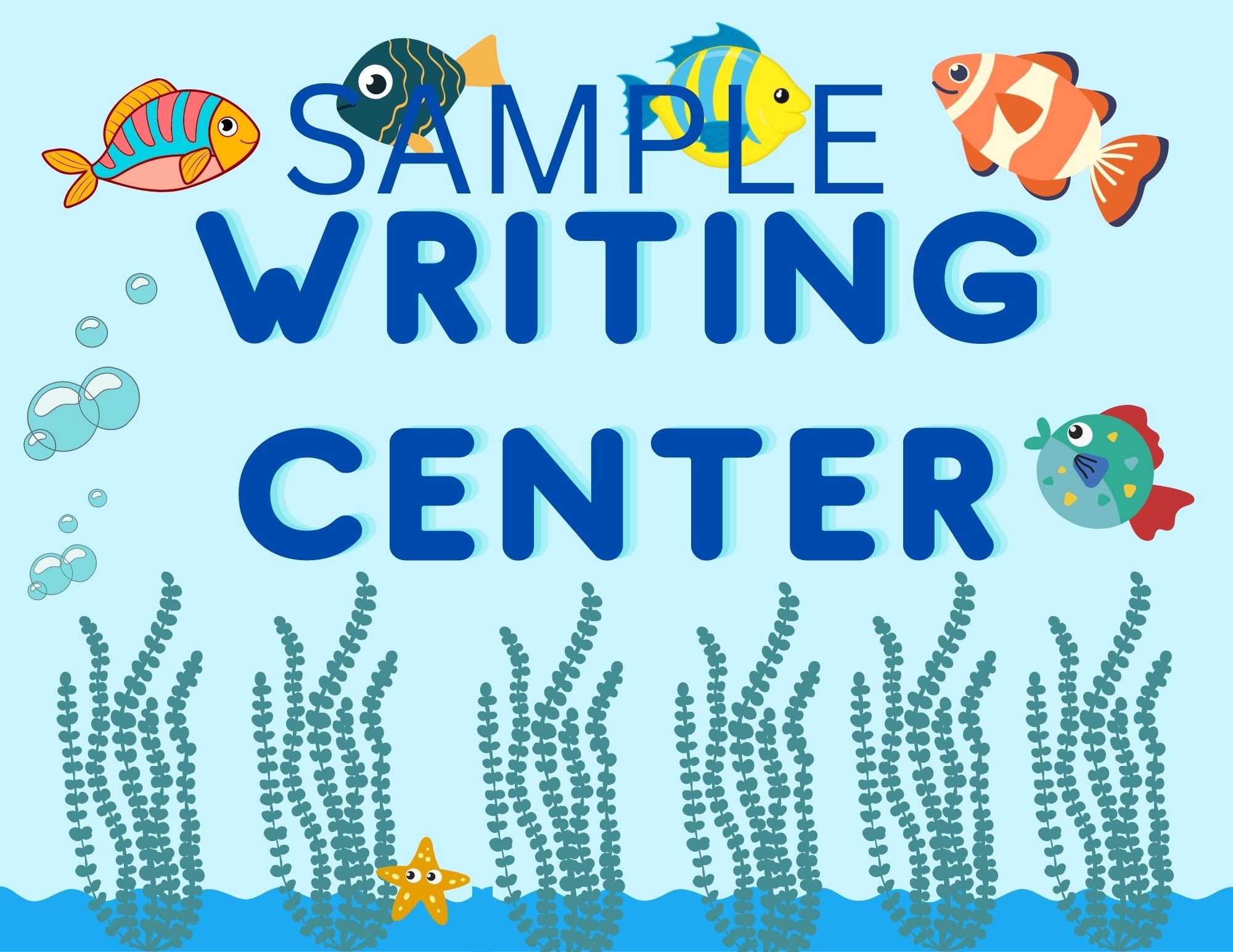 Ten Preschool Center Signs, Under the Sea, Daycare, Childcare, Prek ...