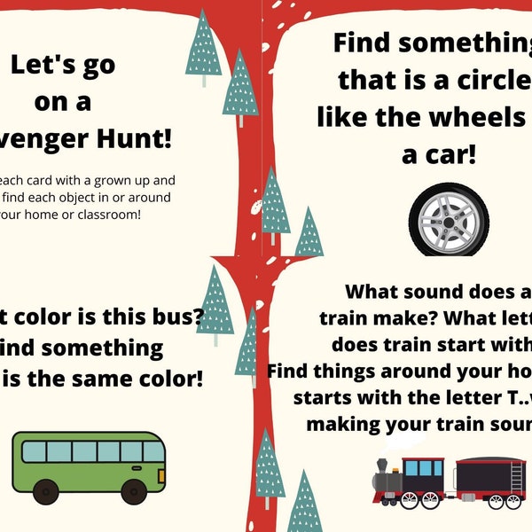 Train Scavenger Hunt - Etsy