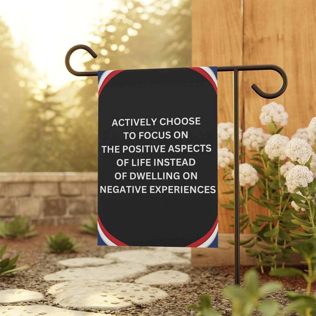 Motivational Garden Banner Positive Vibes, Outdoor Decor, Home Garden ...