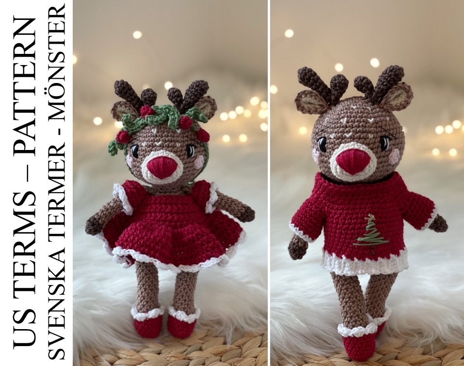 PDF Ruby the Reindeer Crochet Pattern DIY Amigurumi Animal - Etsy