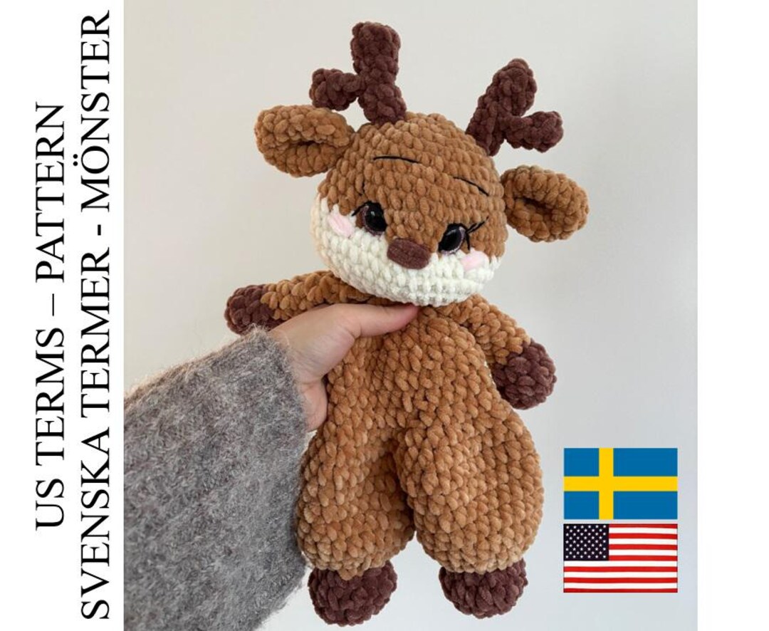 PDF Crochet Pattern Snuggle Deer Joy DIY Amigurumi Kids Baby ...