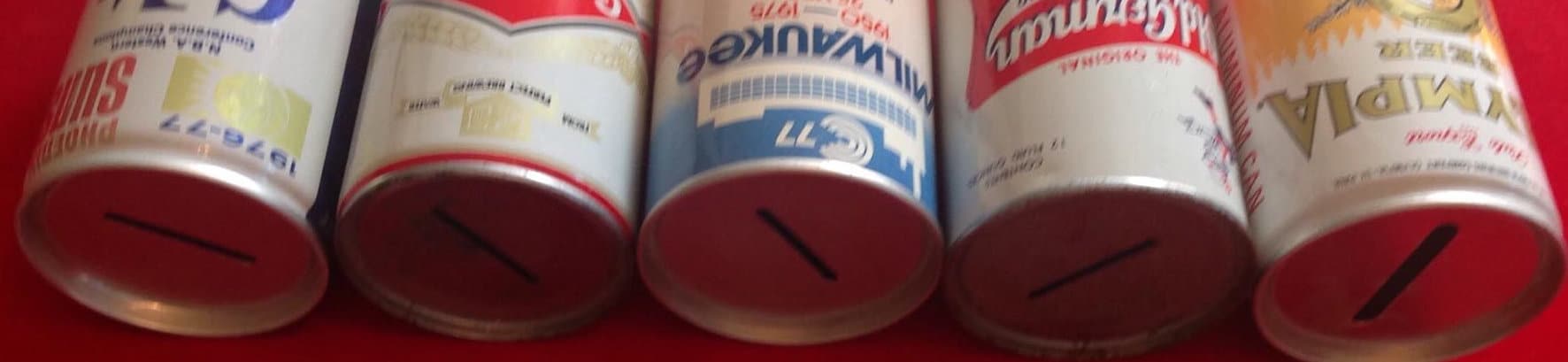 5 Beer Can Banks - Etsy