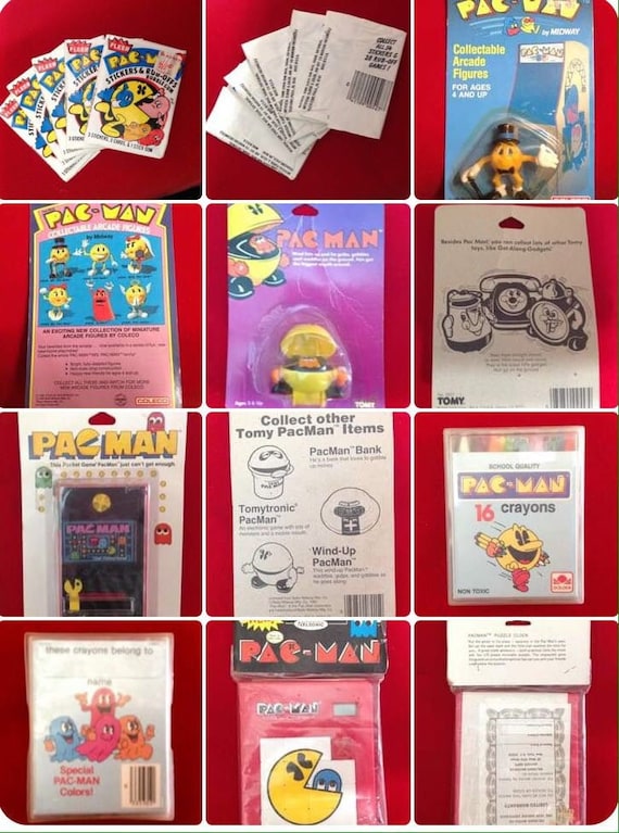 6 PAC-MAN Collectible Toys - Etsy