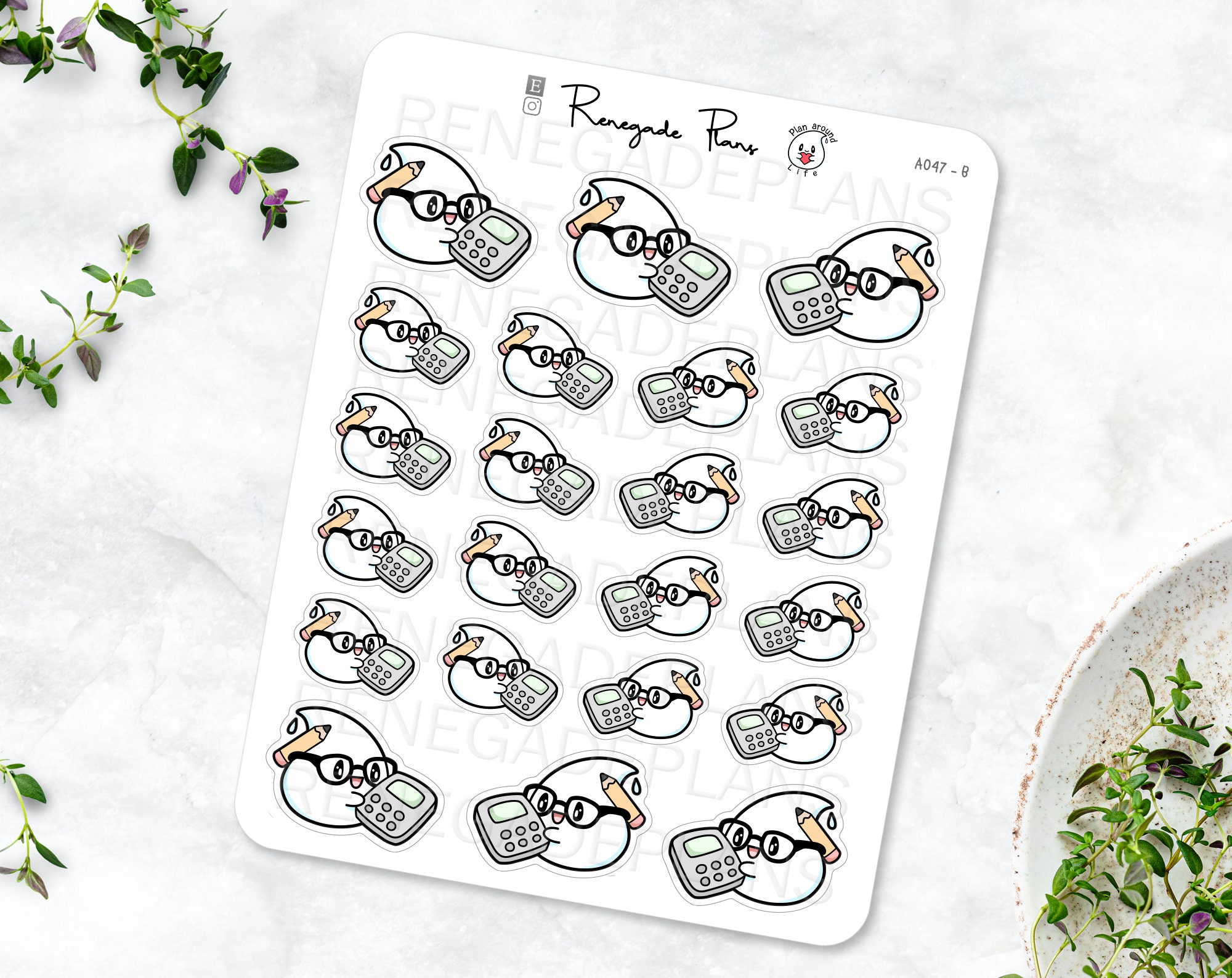 Calculator Stickers, Tax Stickers, Cute Budget Planner Stickers, Pay ...