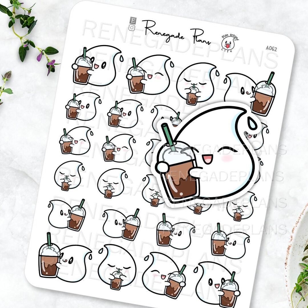 Frappuccino Stickers, Mocha Frappe, Cute Coffee Stickers, Coffee Lover ...