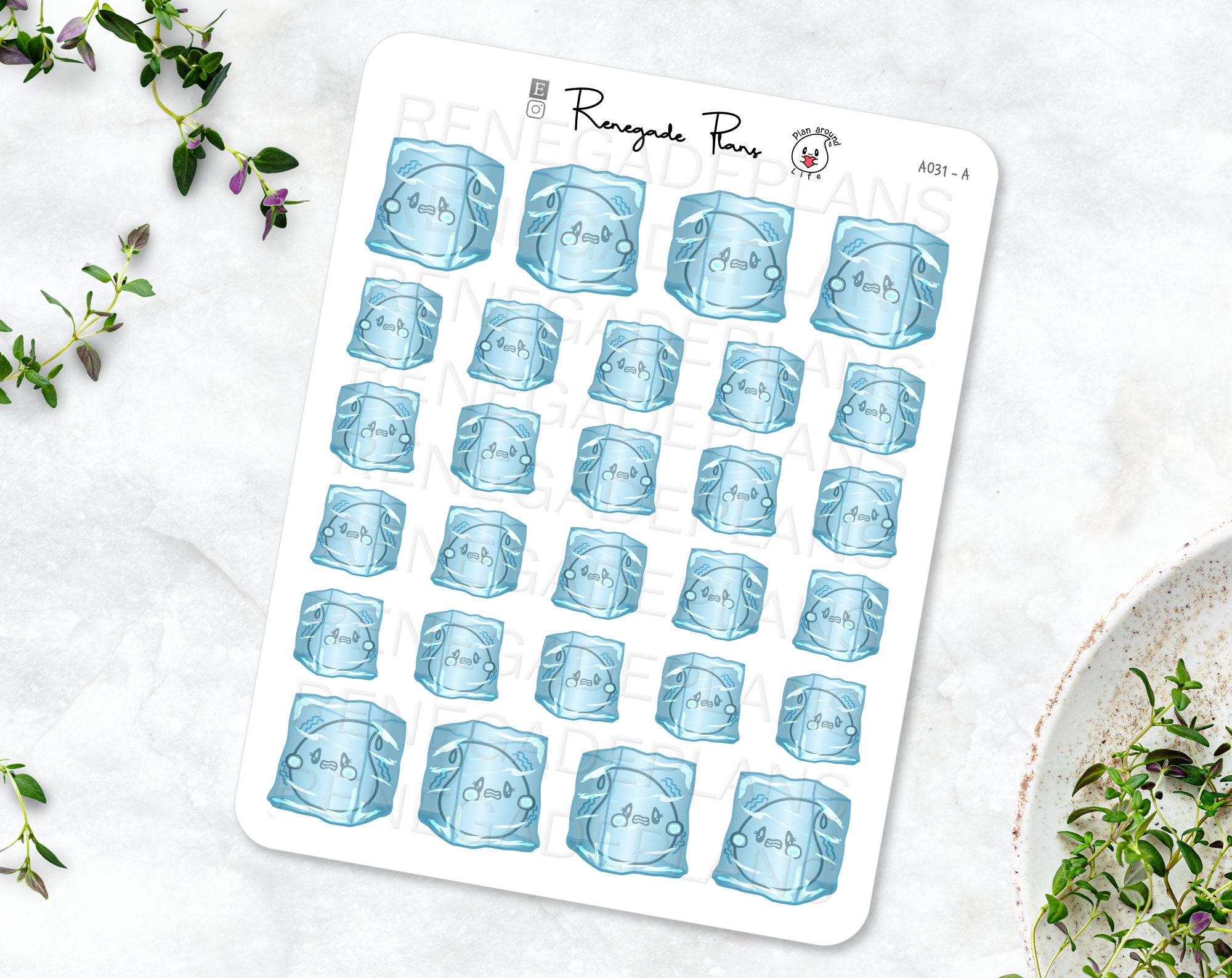 Cute Winter Stickers Ice Cube Sticker Frozen Sticker Winter - Etsy Canada