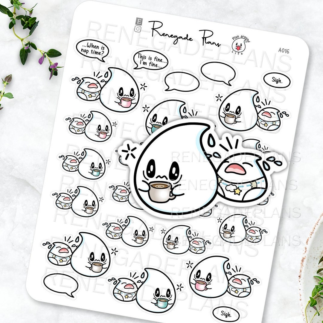 Tantrum Stickers, Mom Life Planner Stickers, Baby Crying Stickers ...