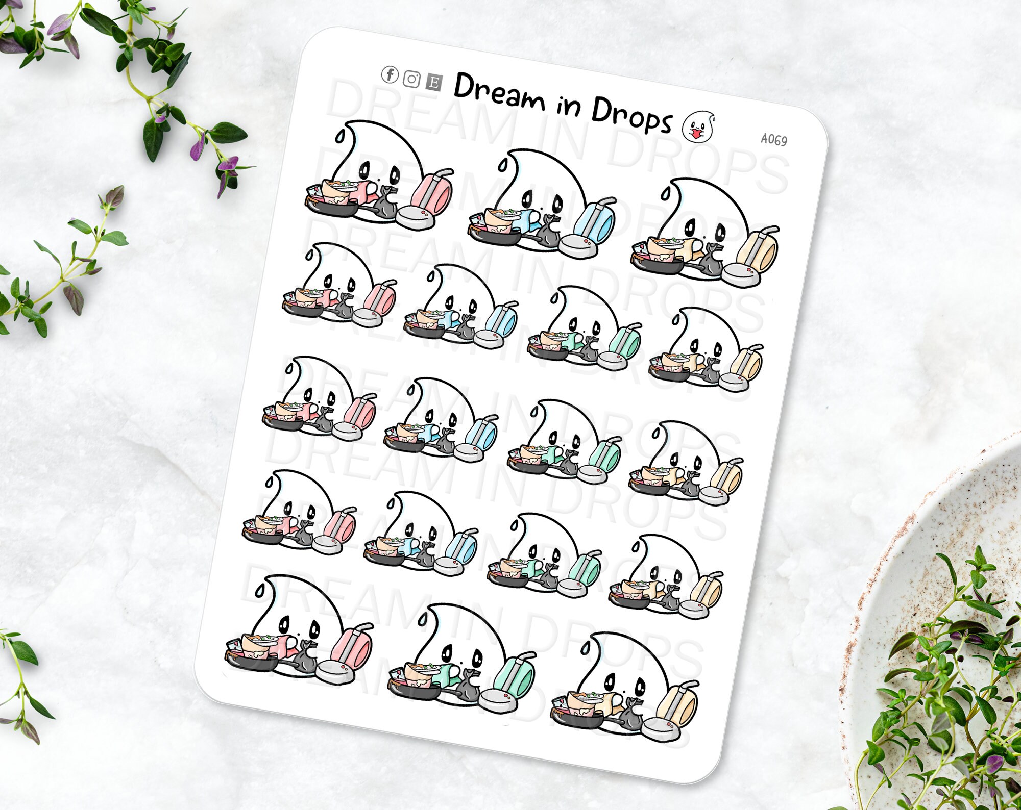 Cute Chore Stickers Vacuum Stickers Laundry Stickers - Etsy