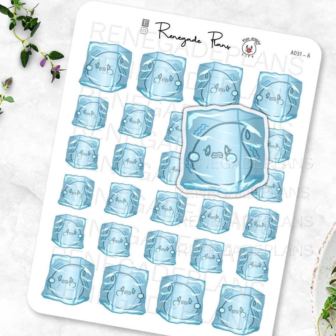 Cute Winter Stickers Ice Cube Sticker Frozen Sticker Winter - Etsy Canada