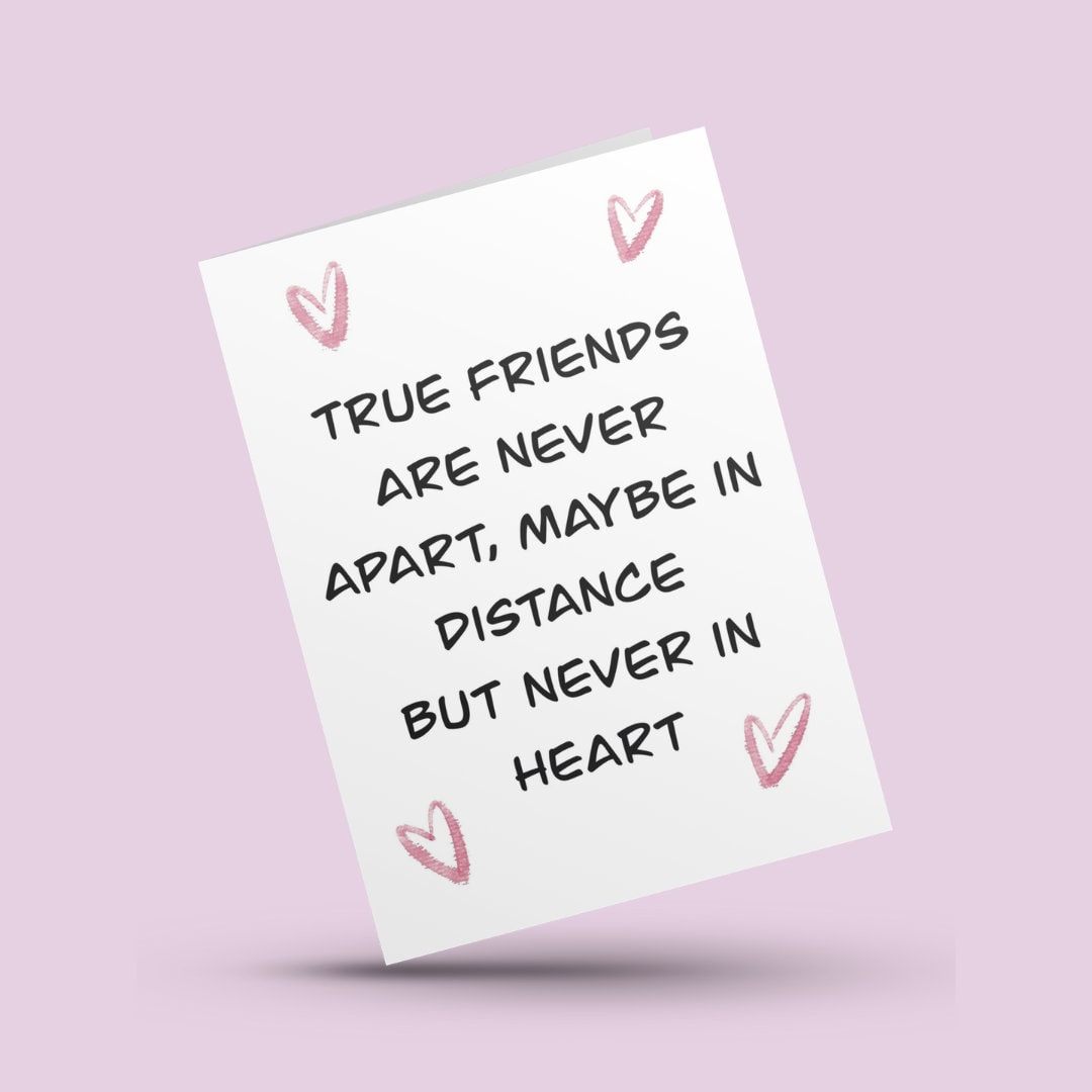 True Friends Card Friendship Card Cards for Friends - Etsy