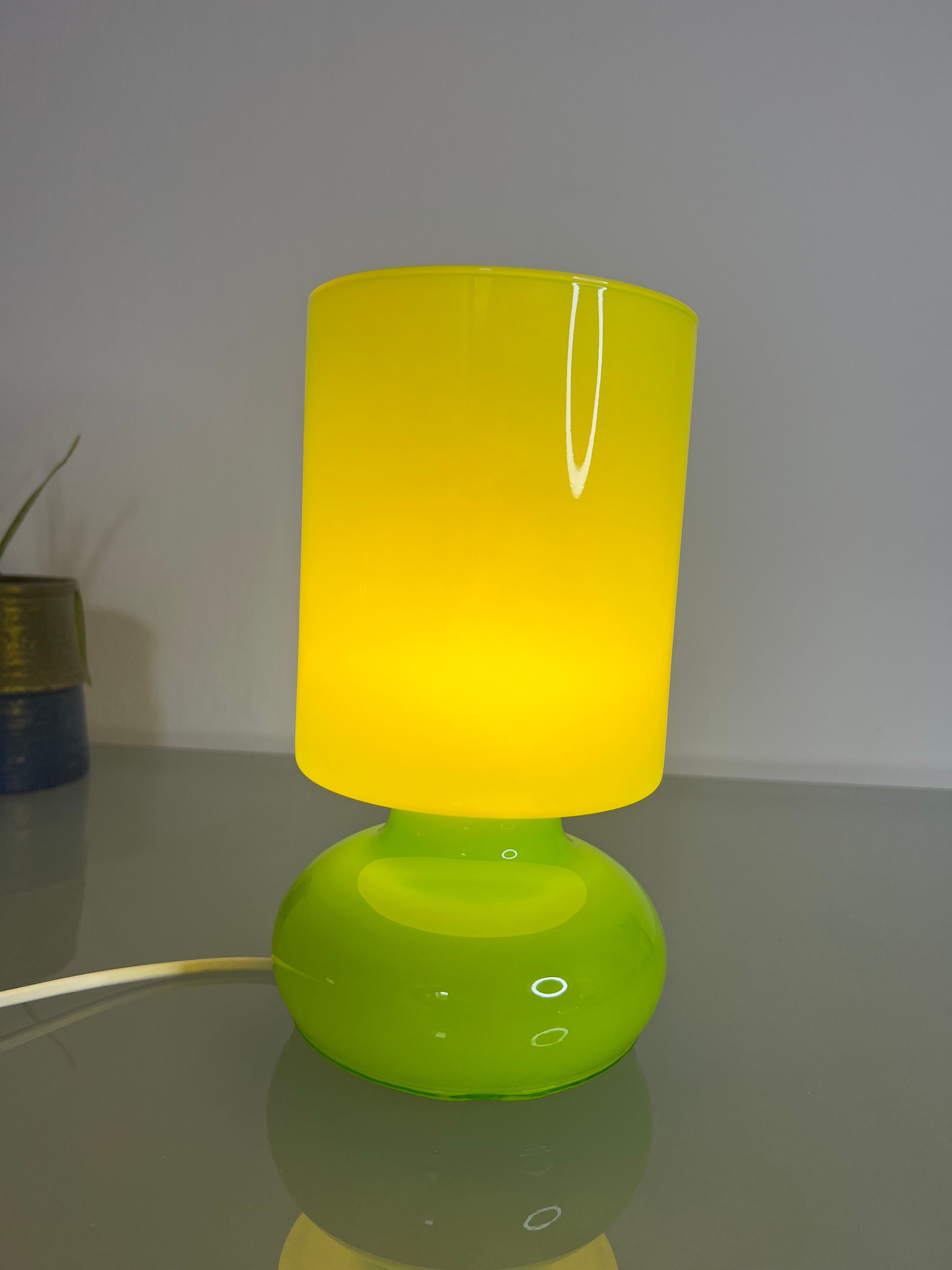 Vintage IKEA Handmade Lykta Lamp Green / Apple Green Night Lamp, Mood ...