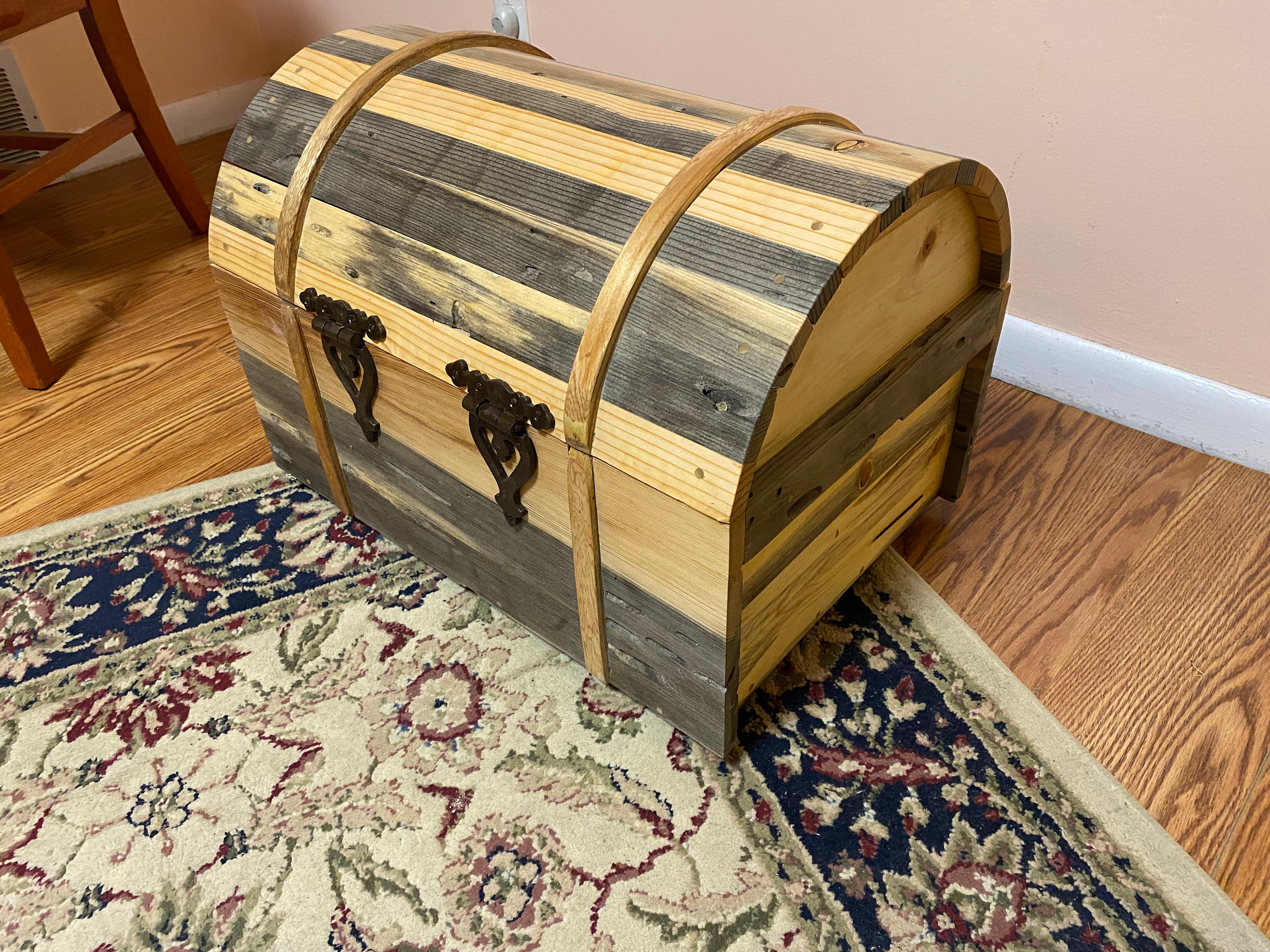 Wooden Round Top Decorative Chest 16"x16"x24" - Etsy