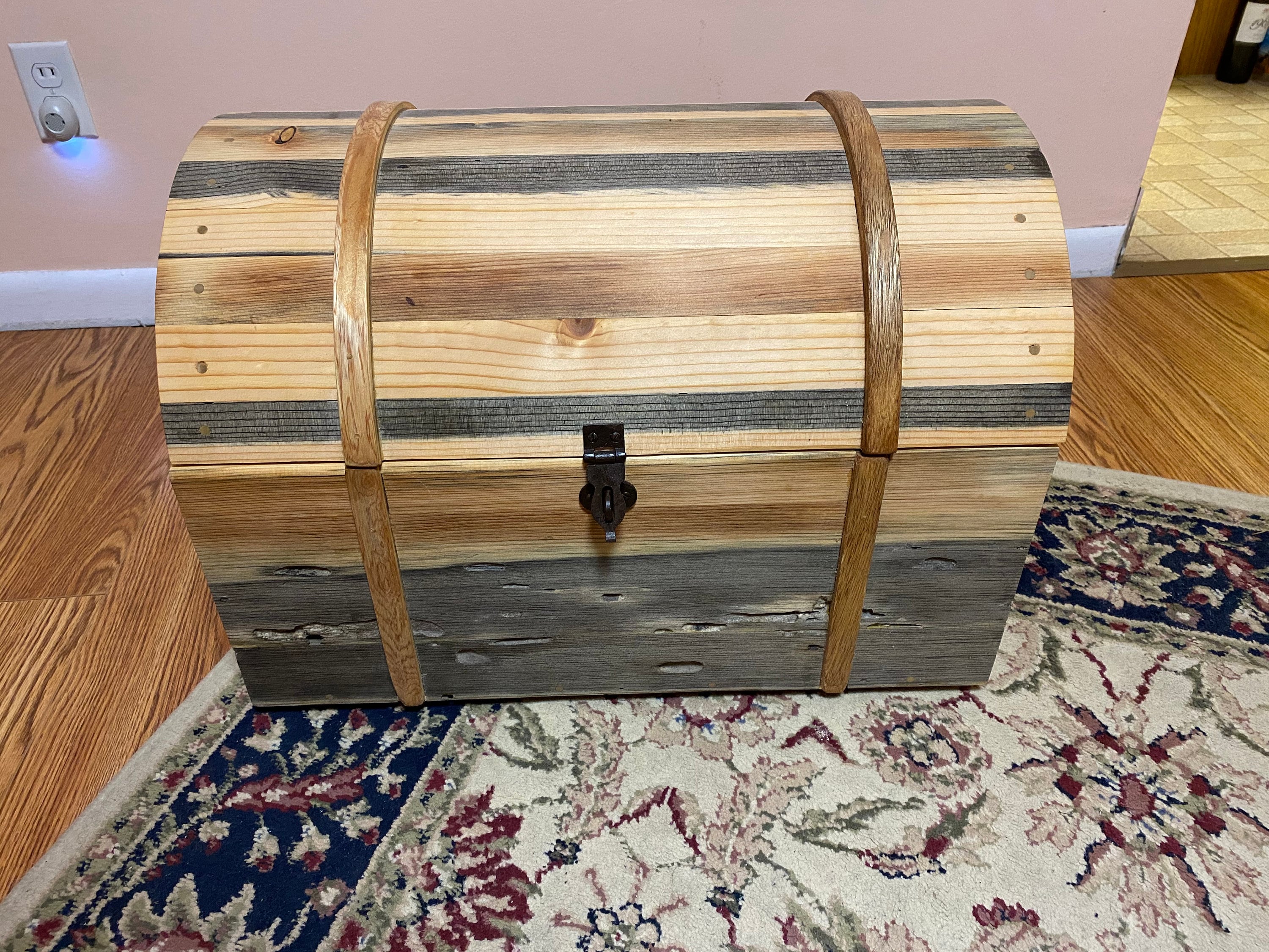 Wooden Round Top Decorative Chest 16"x16"x24" - Etsy