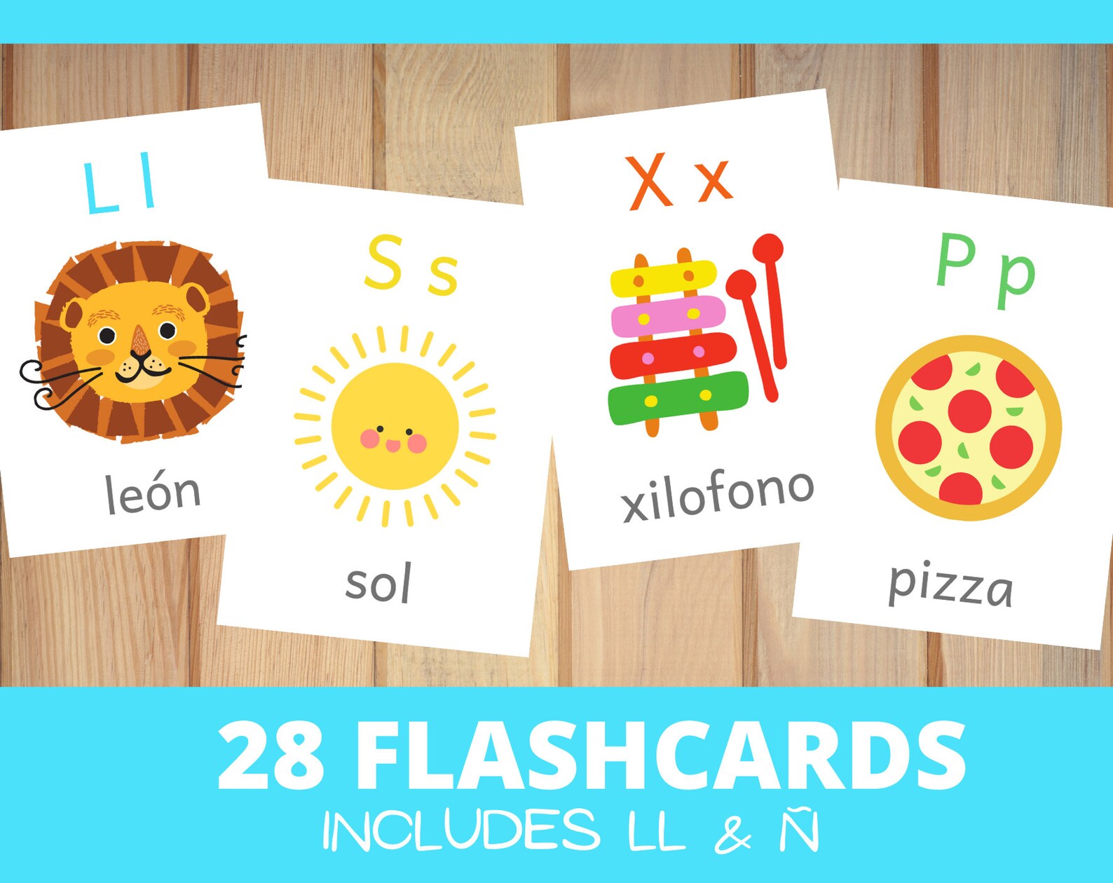 Tarjetas de ABC con animales imprimibles para niños Spanish - Etsy España