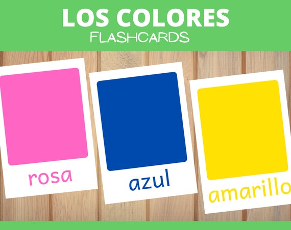 Spanish Color Flashcards Imprimibles Para Niños Teaching | Etsy