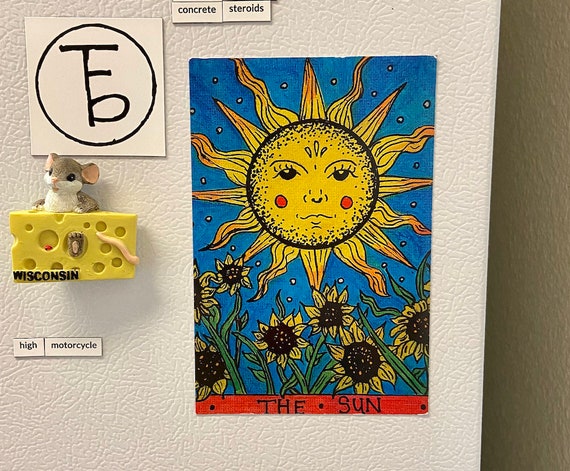 Sun Fridge Magnet Tarot Card | Etsy