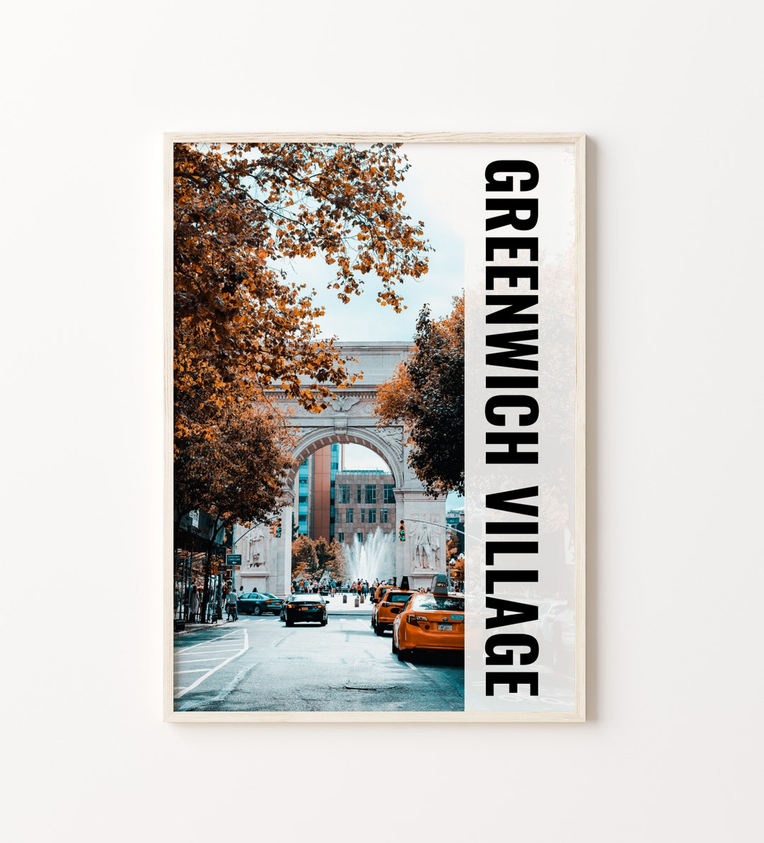 Greenwich Village Travel Print Wall Art Greenwich Village Wall Hanging ...