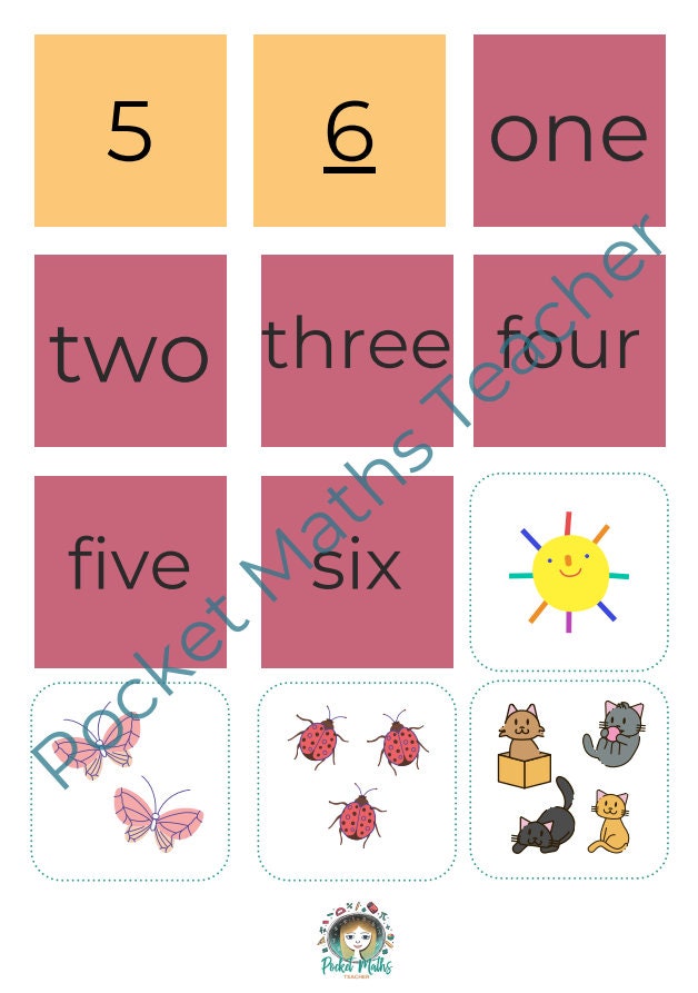 Matching Card Number Game Worksheet Printable - Etsy España