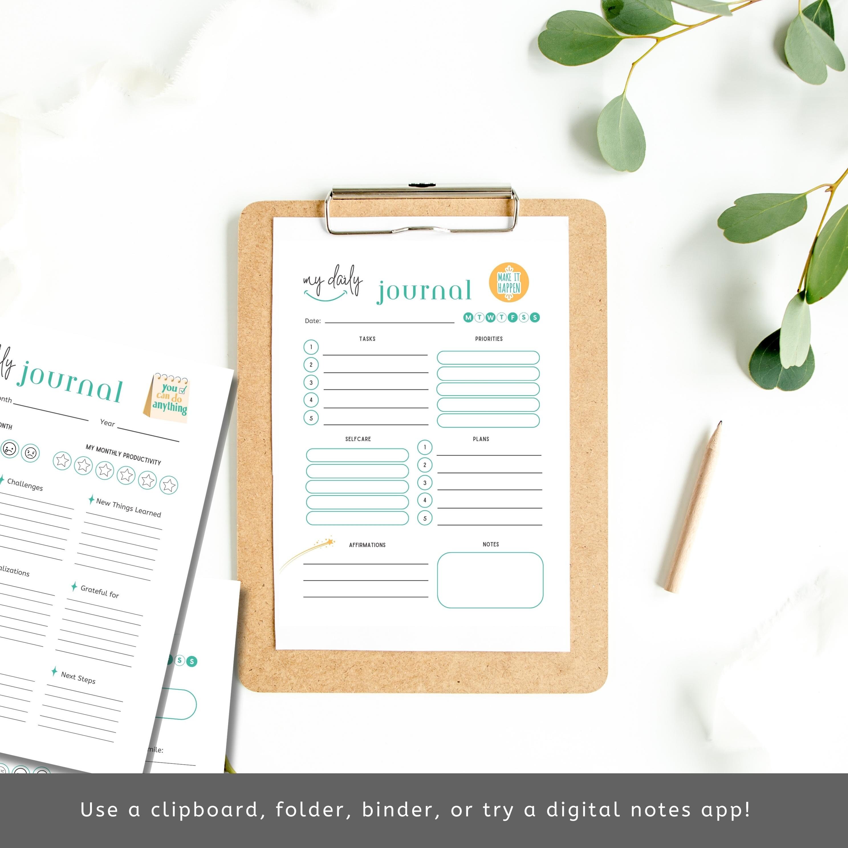 2024 Daily Gratitude Journal Printable, Affirmation Cards, Weekly ...