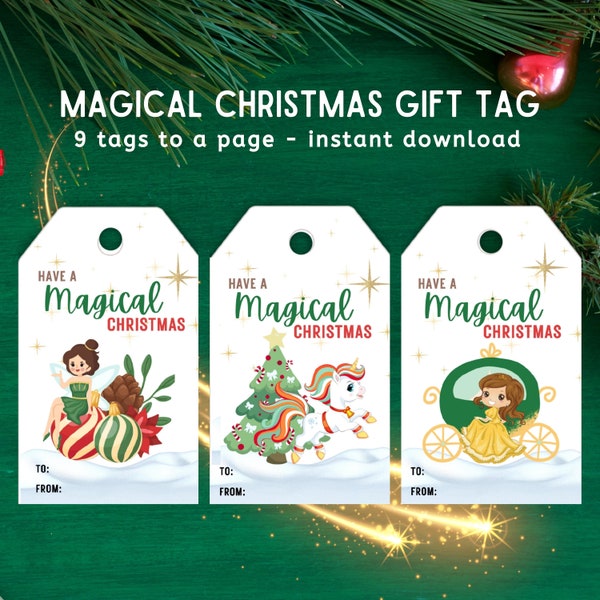 Christmas Unicorn Printable - Etsy