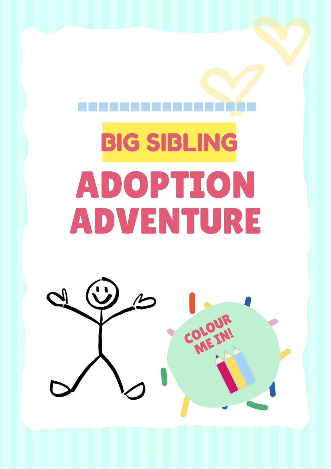 Adoption Journal | Adopted Children - Big Sibling Adventure Workbook - Etsy