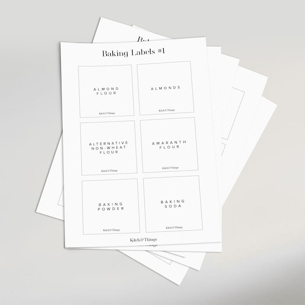 Baking Labels - Etsy