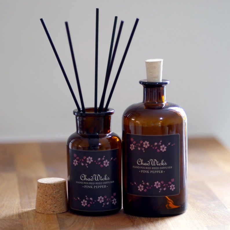 Pink Pepper Amber Glass Reed Diffuser 250/500ml - Etsy