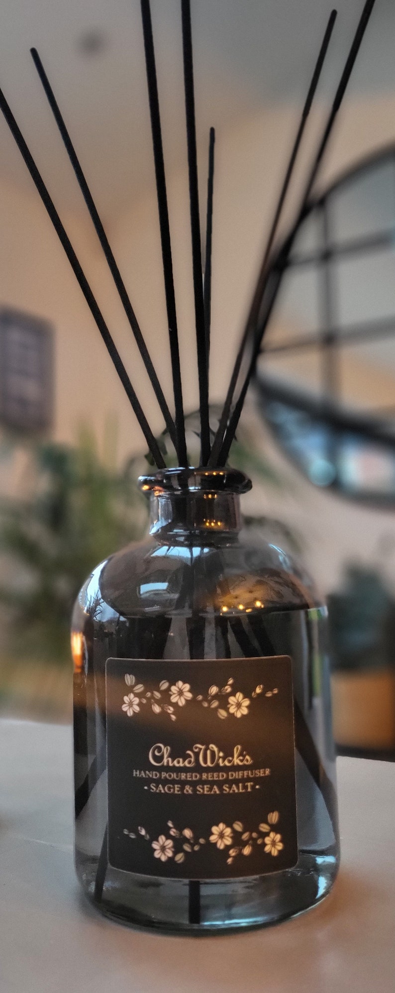 XXL Extra Large 1000ml Luxury Hand Poured Highly Scented Grey Glass ...