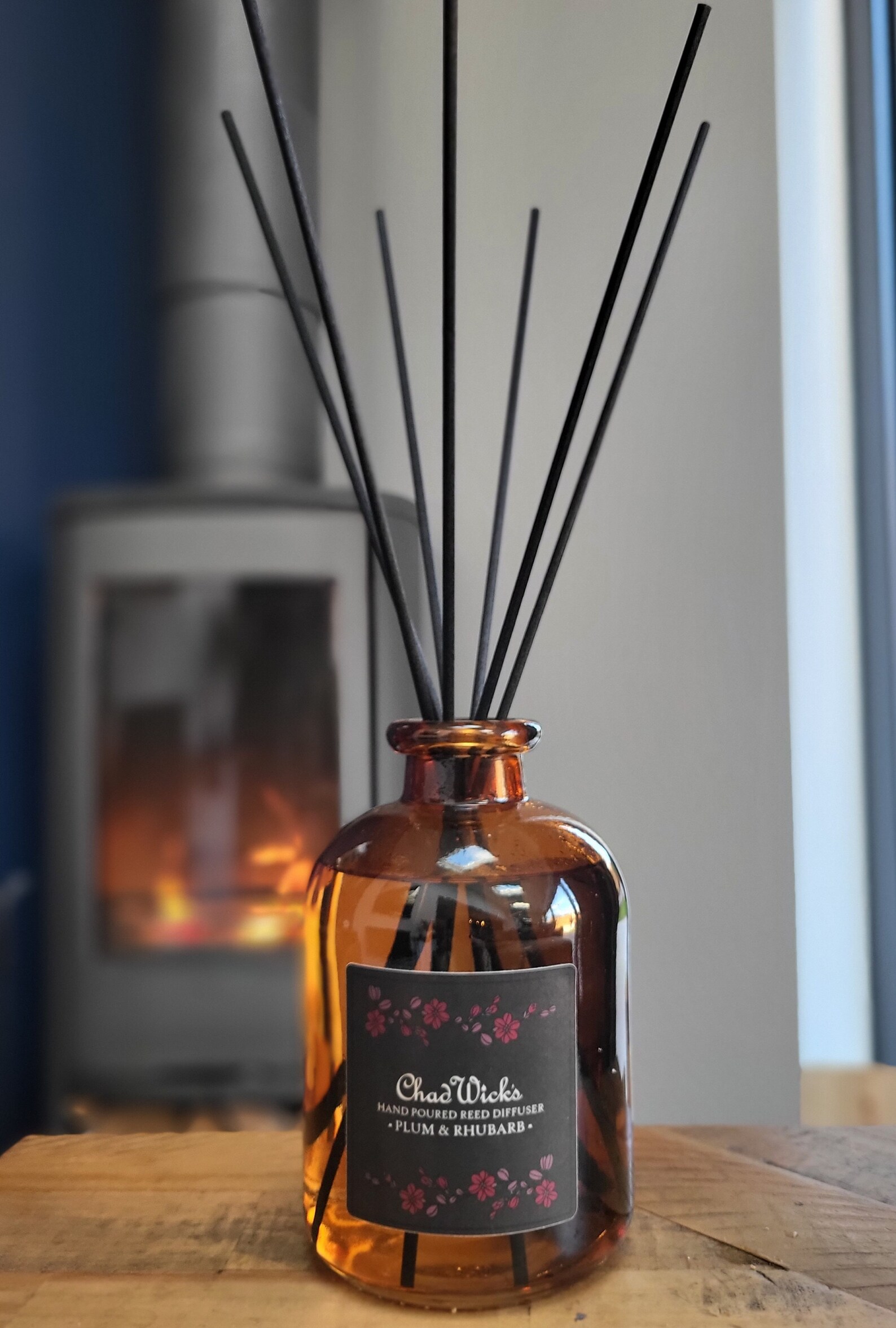 XXL Extra Large 1000ml Luxury Hand Poured Amber Glass Reed Diffuser ...