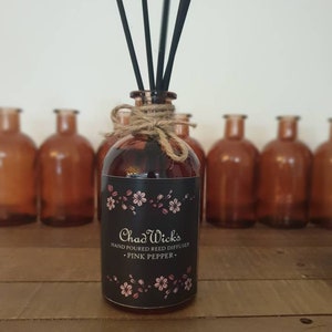 Pink Pepper Amber Glass Reed Diffuser 250/500ml - Etsy