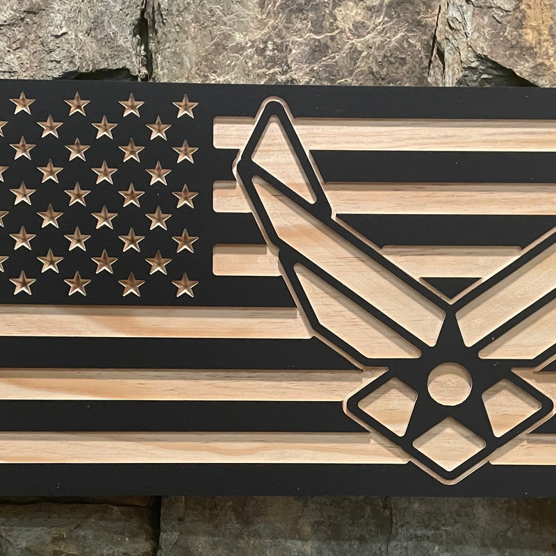 Rustic Air Force Flag - Etsy