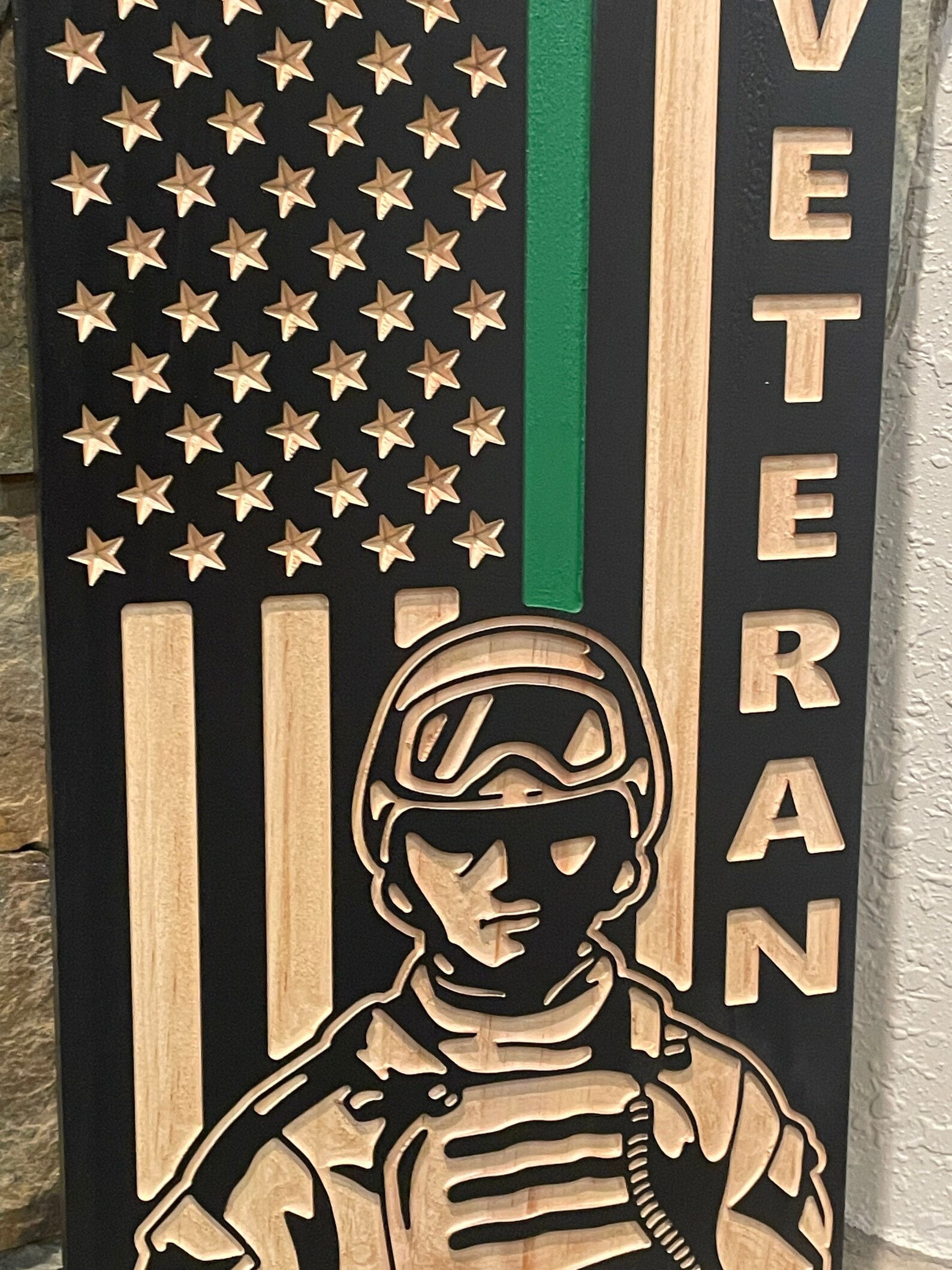 Customizable Veteran Military Army Wood Flag - Etsy