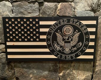 Us Army Wood Flag | Etsy