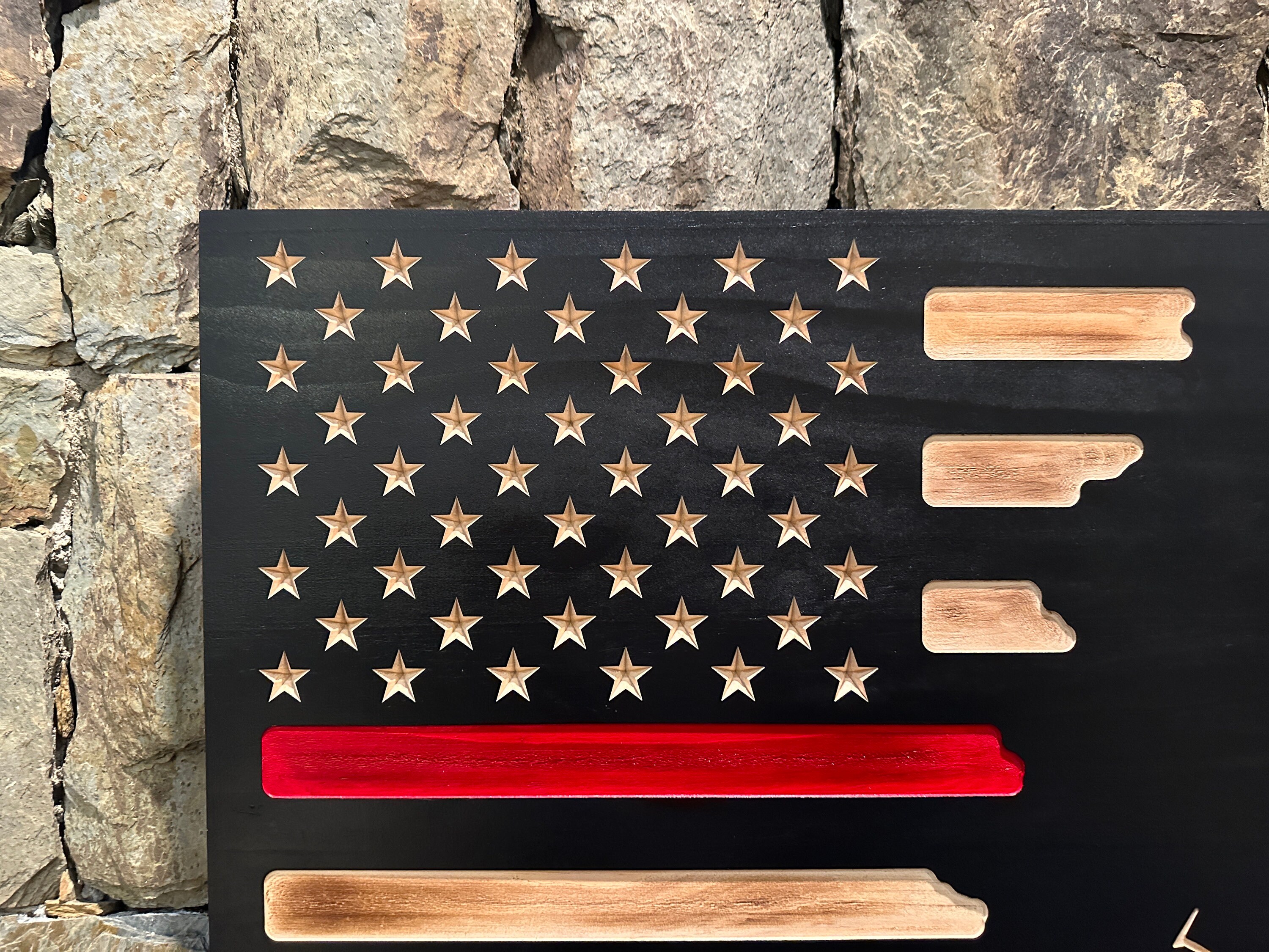 Customizable Firefighter Wood Flag - Etsy