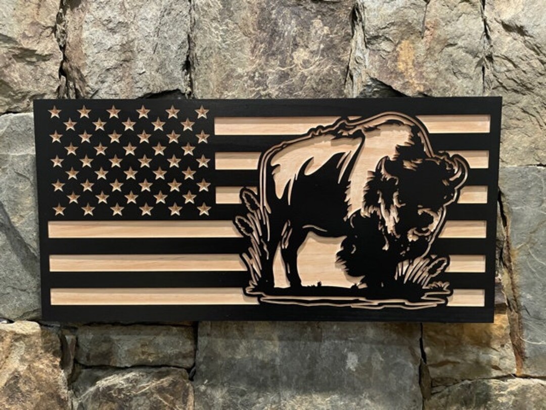 Customizable Buffalo Bison Scene Flag - Etsy