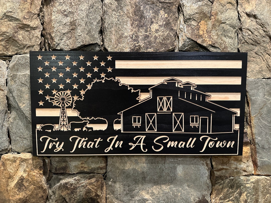 Customizable Small Town Flag - Etsy