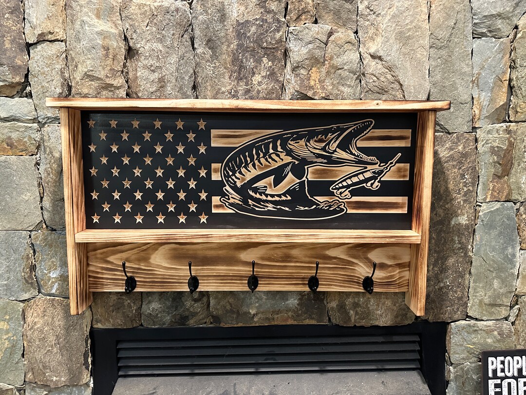 Customizable Fish Coat Rack (can Add a Design of Your Choice on Flag ...
