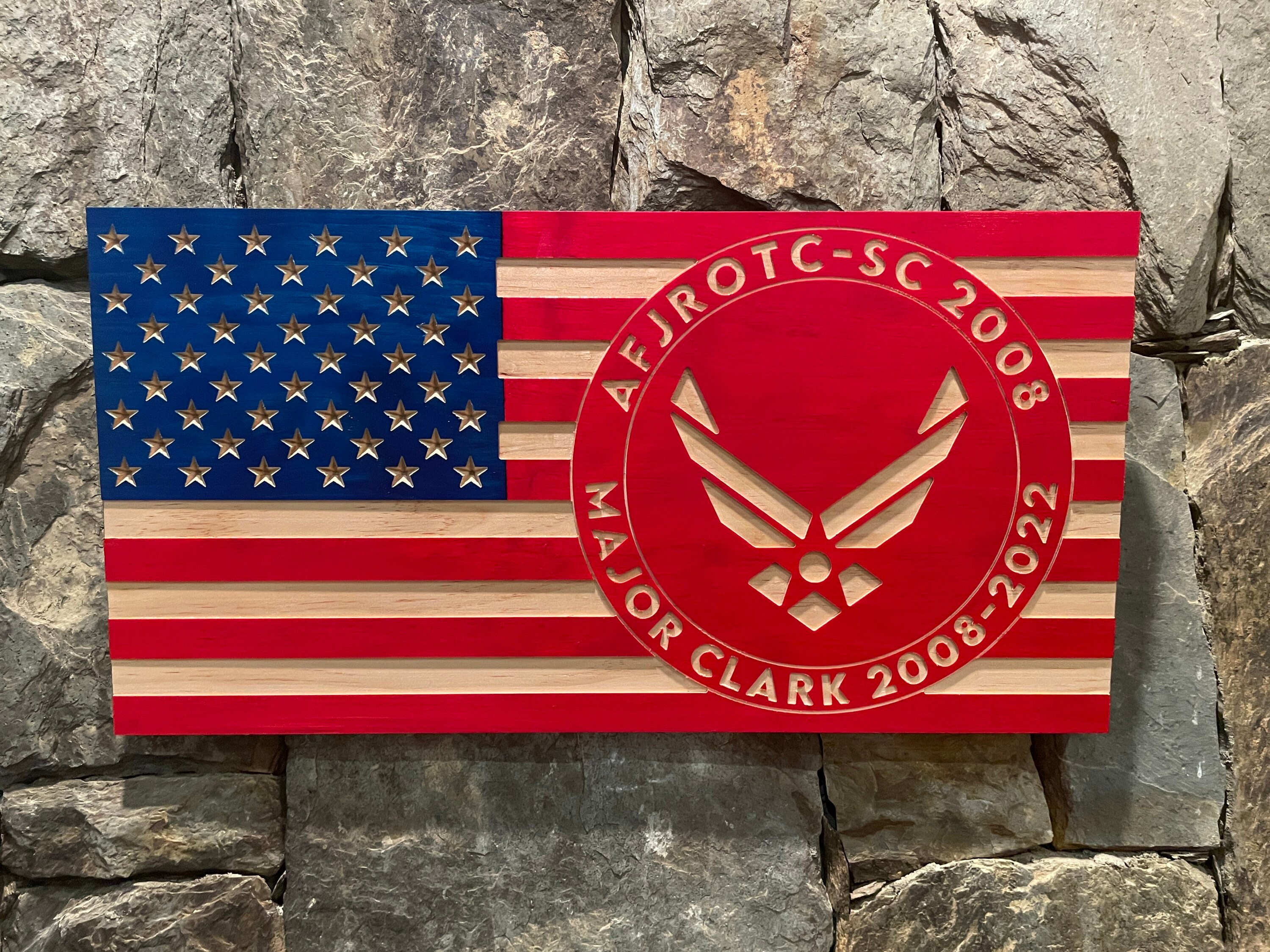 Customizable Air Force Wood Flag Wall Décor Home Décor Wall Hangings ...