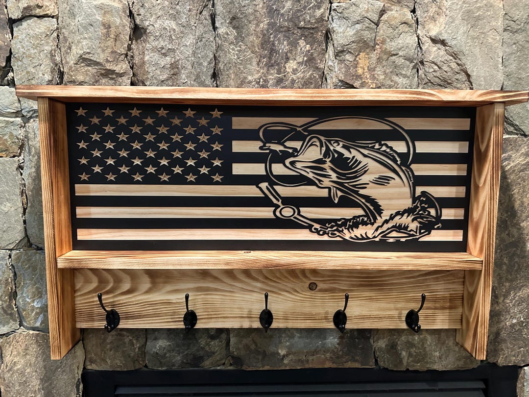 Customizable Fish Coat Rack (can Add a Design of Your Choice on Flag ...