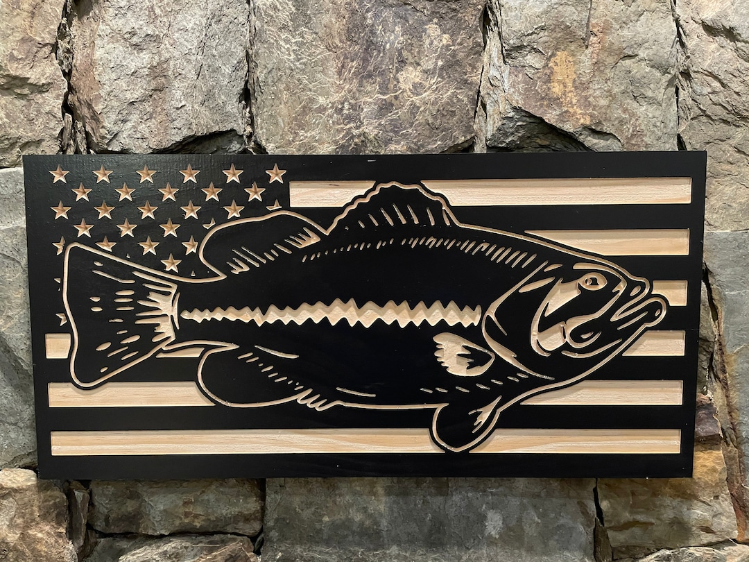 Customizable Fish, Bass Fishing Flag - Etsy