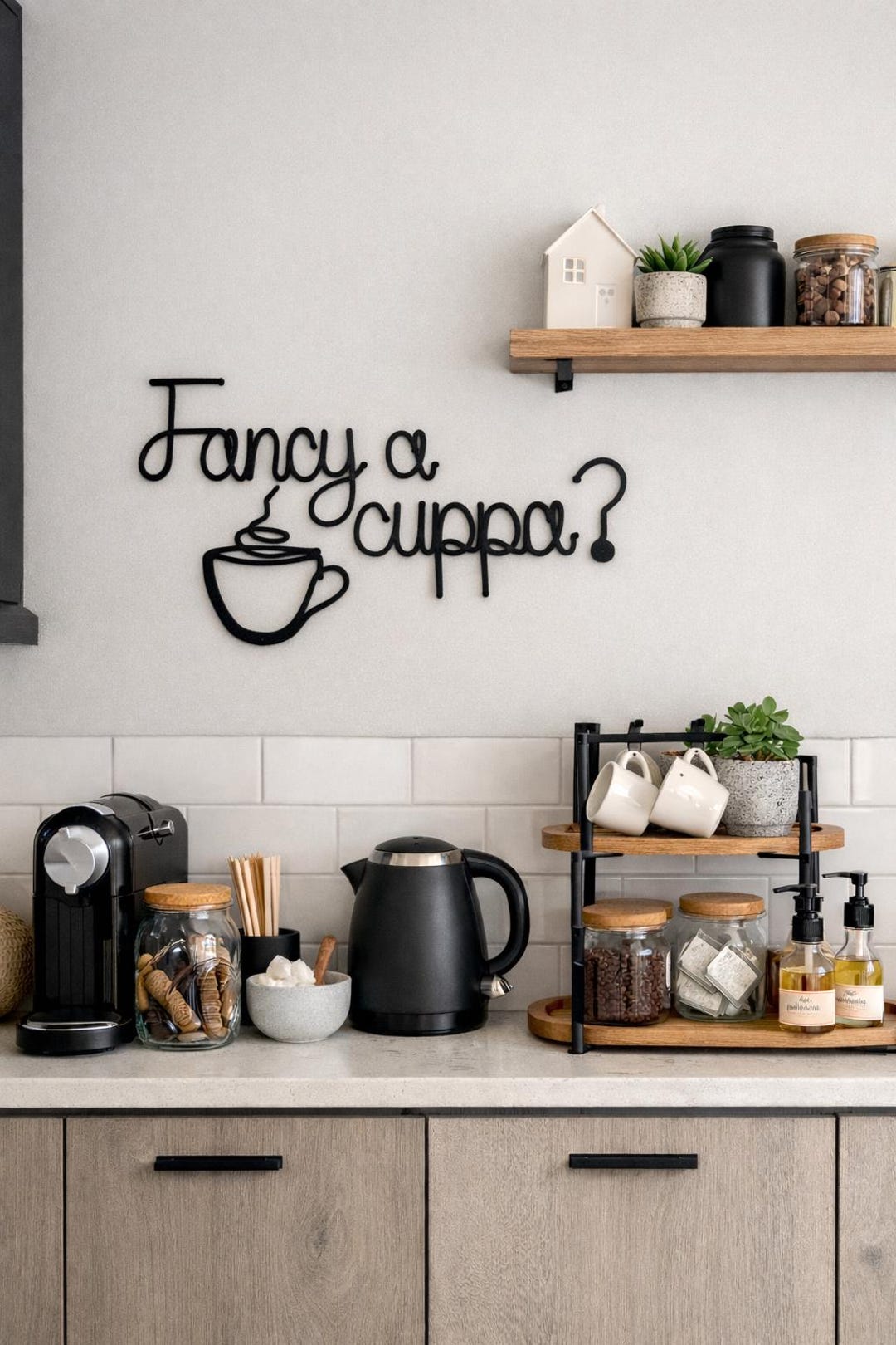 Fancy a Cuppa? Knitted Wire Sign - Etsy