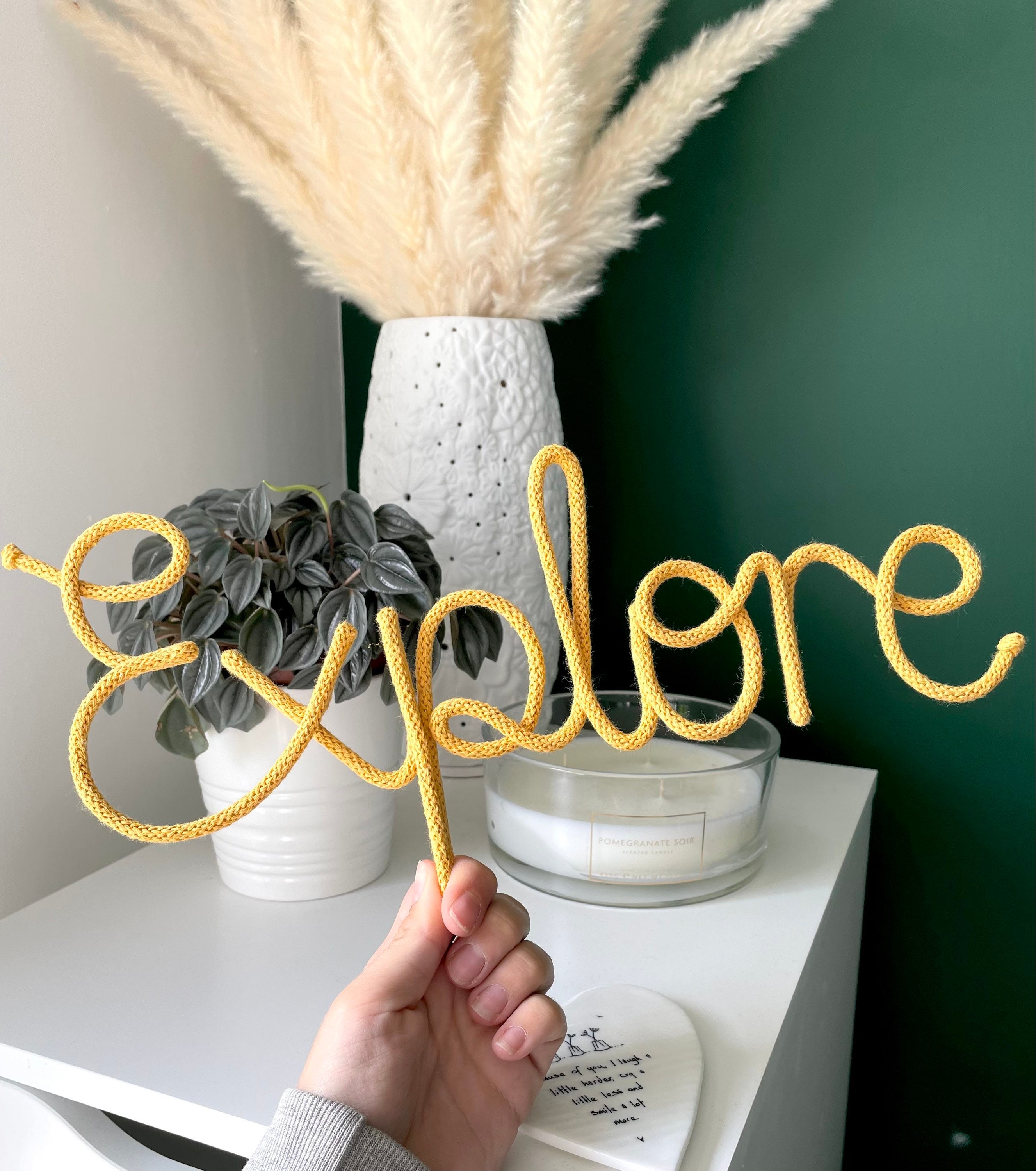 Personalised Knitted Wire/ Plain Wire Signs - Etsy UK