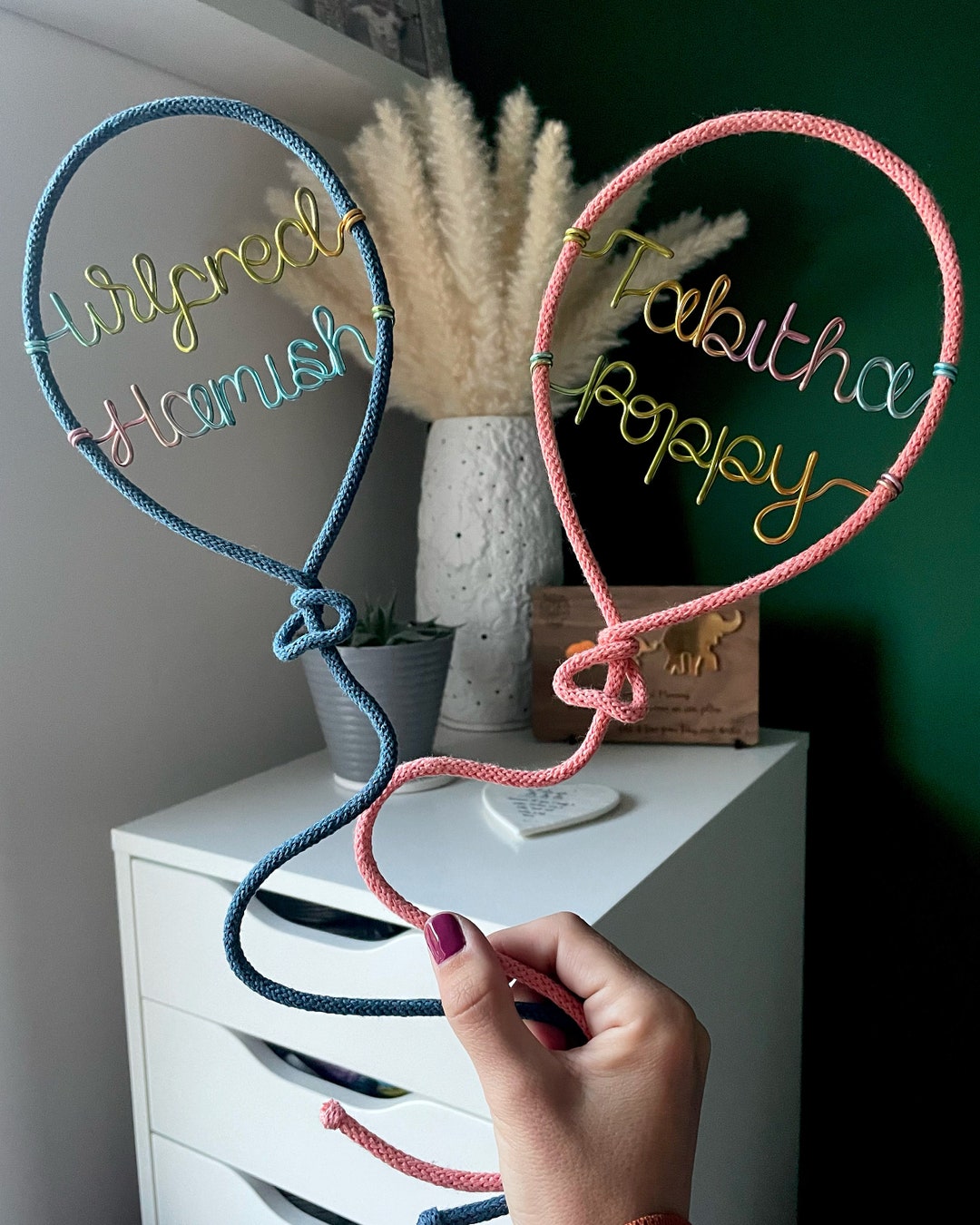 Knitted Wire Personalised Balloons - Etsy