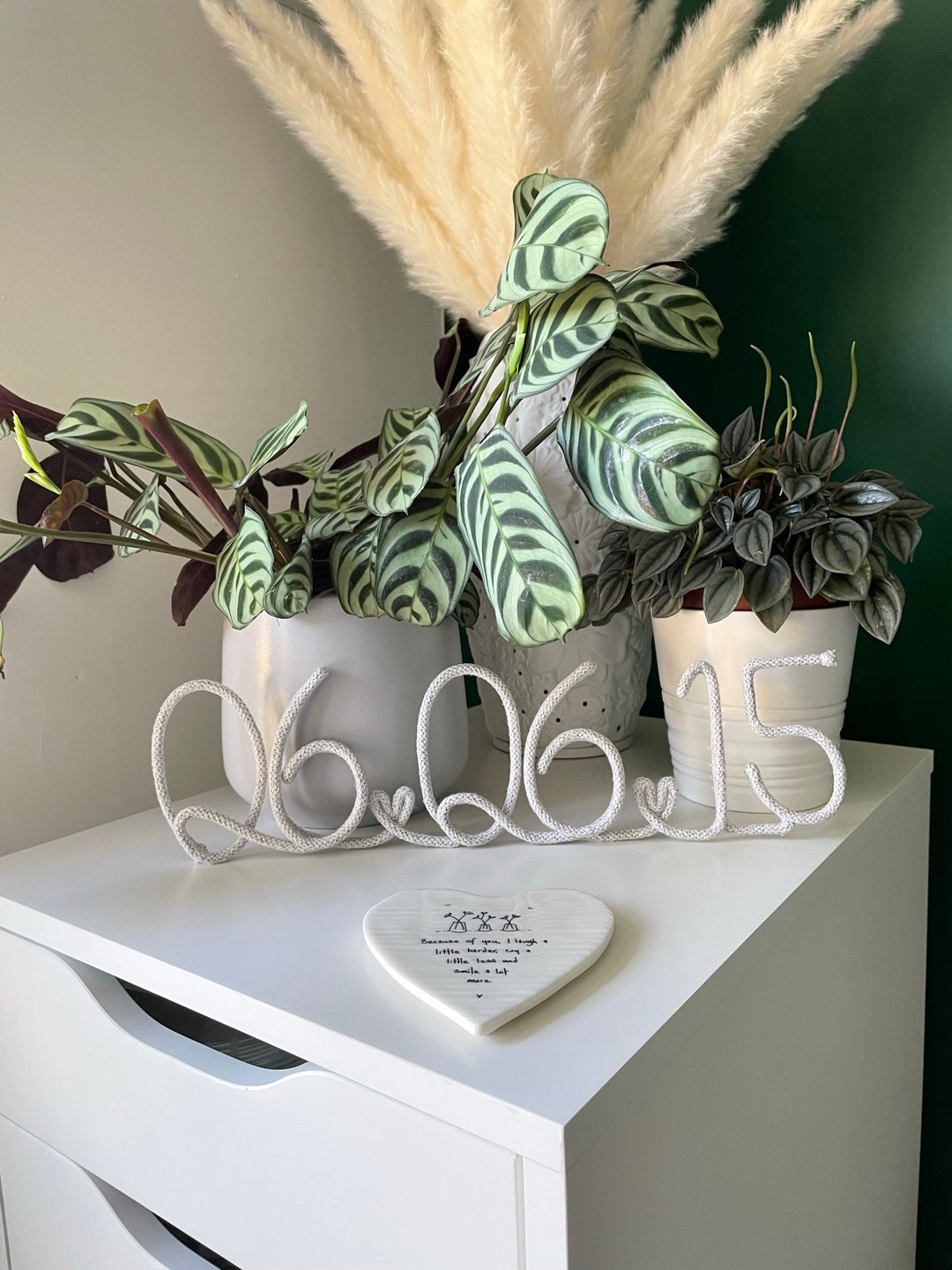 Personalised Knitted Wire Date Signs - Etsy