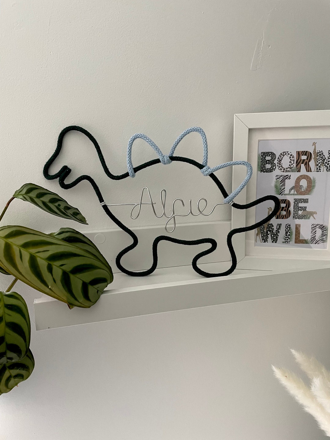 Personalised Knitted Wire Dinosaur - Etsy
