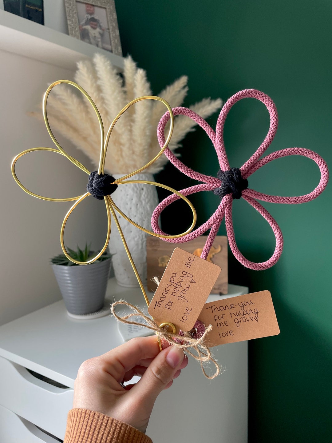 Teacher Flower Knitted Wire Gifts - Etsy