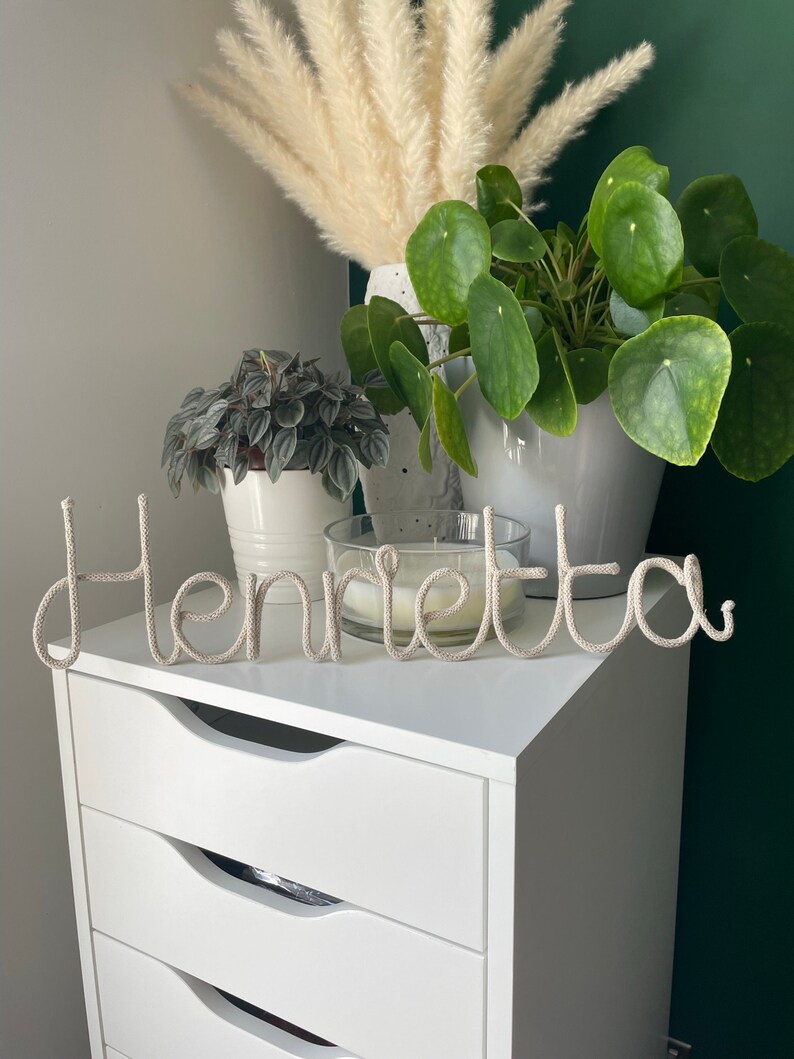 Personalised Knitted Wire/ Plain Wire Signs - Etsy UK