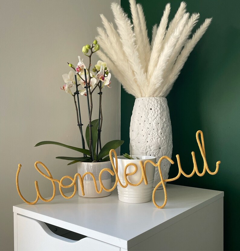 Personalised Knitted Wire/ Plain Wire Signs - Etsy UK